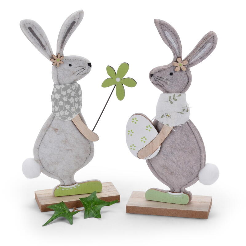 Filzhasen Werner und Rita, Filz-Hasen, Osterdeko, Osterhasen, Dekofigur ...