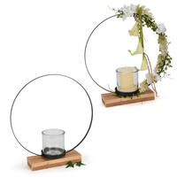 Windlicht im Metallring, Kerzenständer, Kerzenhalter, Dekoring, Kerzenglas günstig online bestellen